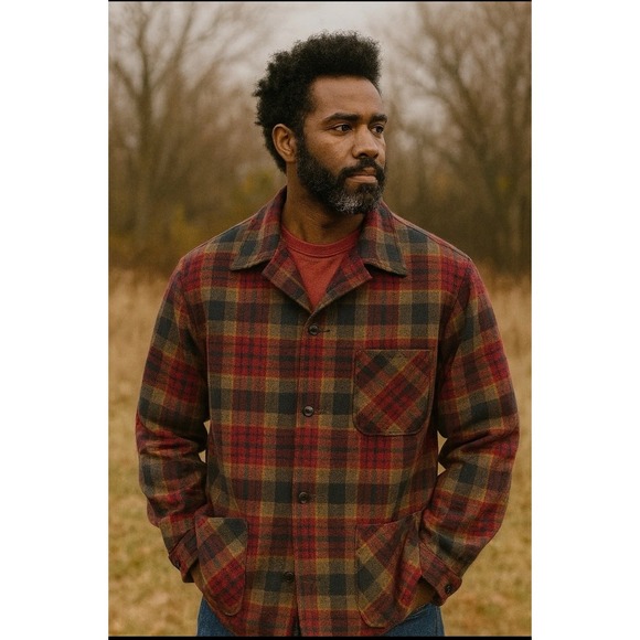 Pendleton | Suits & Blazers | Vintage Red Pendleton Plaid Mens Pure ...